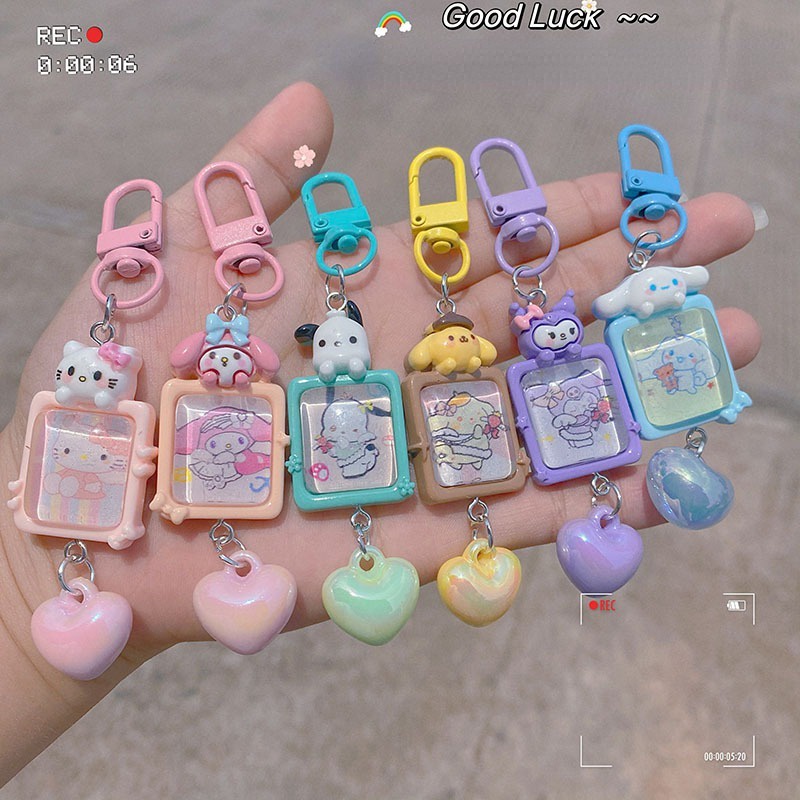 Kawaii Anime Hello Kitty Melody Kuromi Keychain Backpack Pendant ...