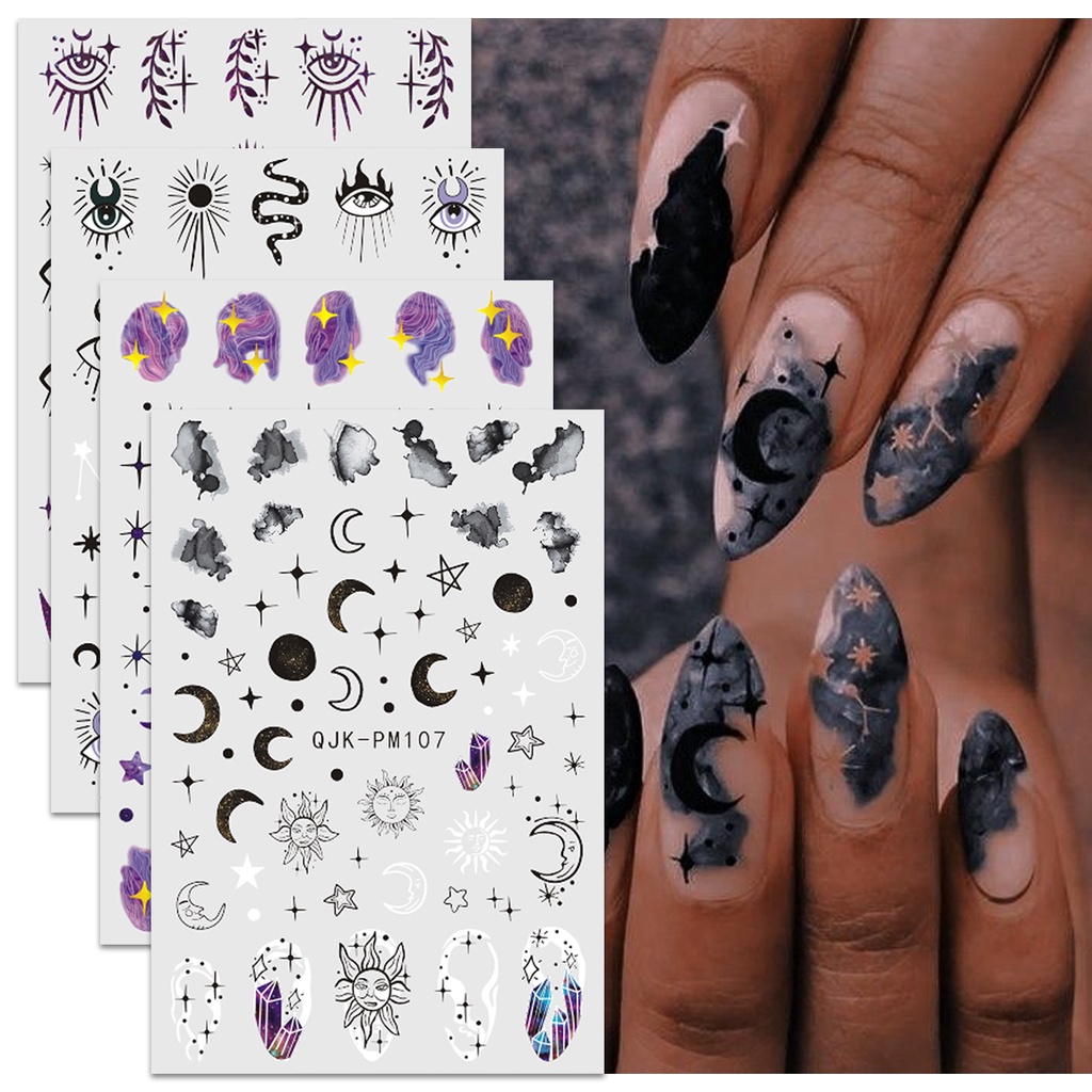 HAMA NAIL Nail Art Stickers Wholesale Devil's Eye Star Moon Mysterious ...