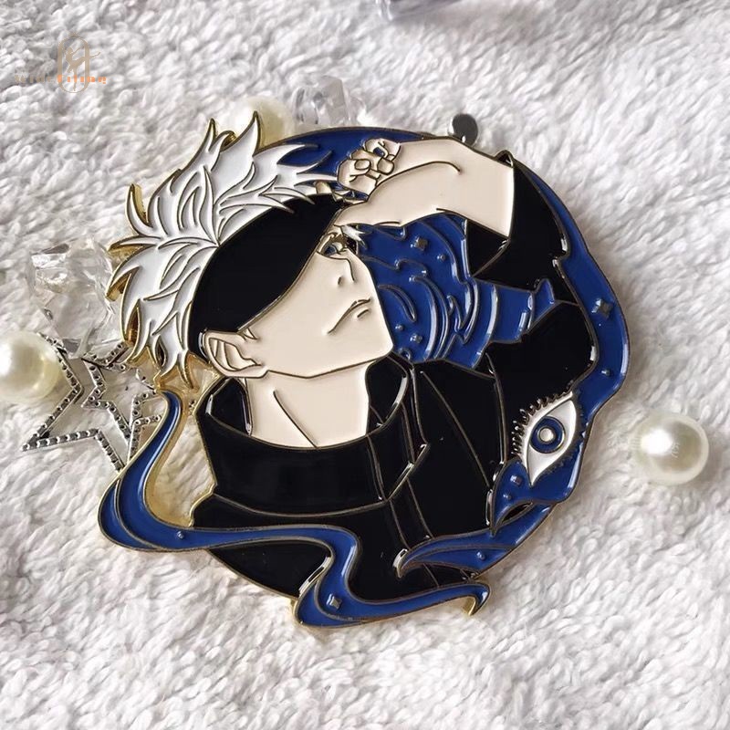 widefiling Anime Jujutsu Kaisen Cute Gojo Satoru Inumaki Toge Enamel ...