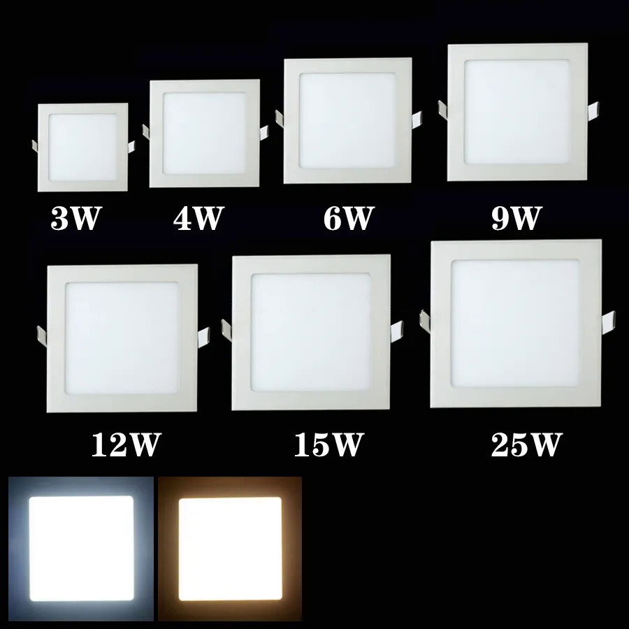 Recessed LED Ceiling Light 3-25W Warm White/Natural White/Cold White ...