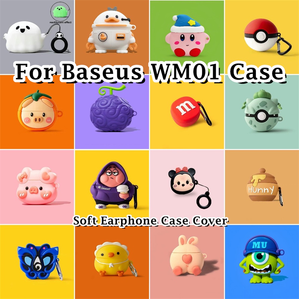 READY STOCK! For Baseus WM01 Case Super Cool Cartoon Soft Silicone ...