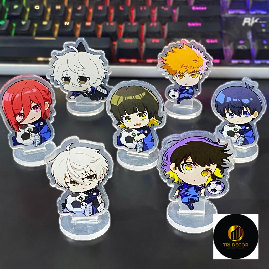 [6CM] Blue Lock mica standee model, acrylic glass painting displaying ...