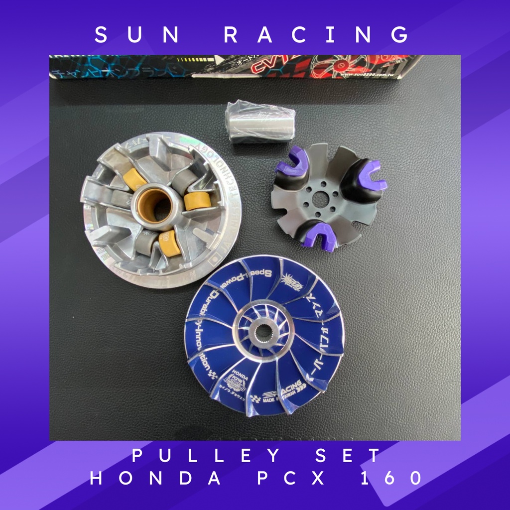 Sun racing pulley set for honda pcx 160 WITH FLYBALL whc | Shopee ...
