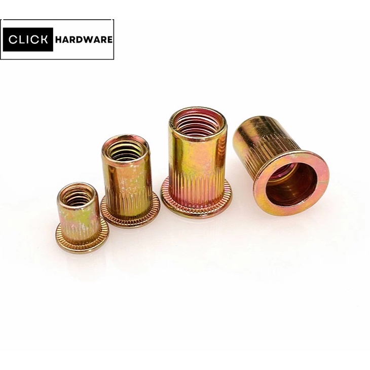Nutsert Carbon Steel Plated Nutsert Rivet Nuts Carbon ( M6*12 M6*15 M8 ...
