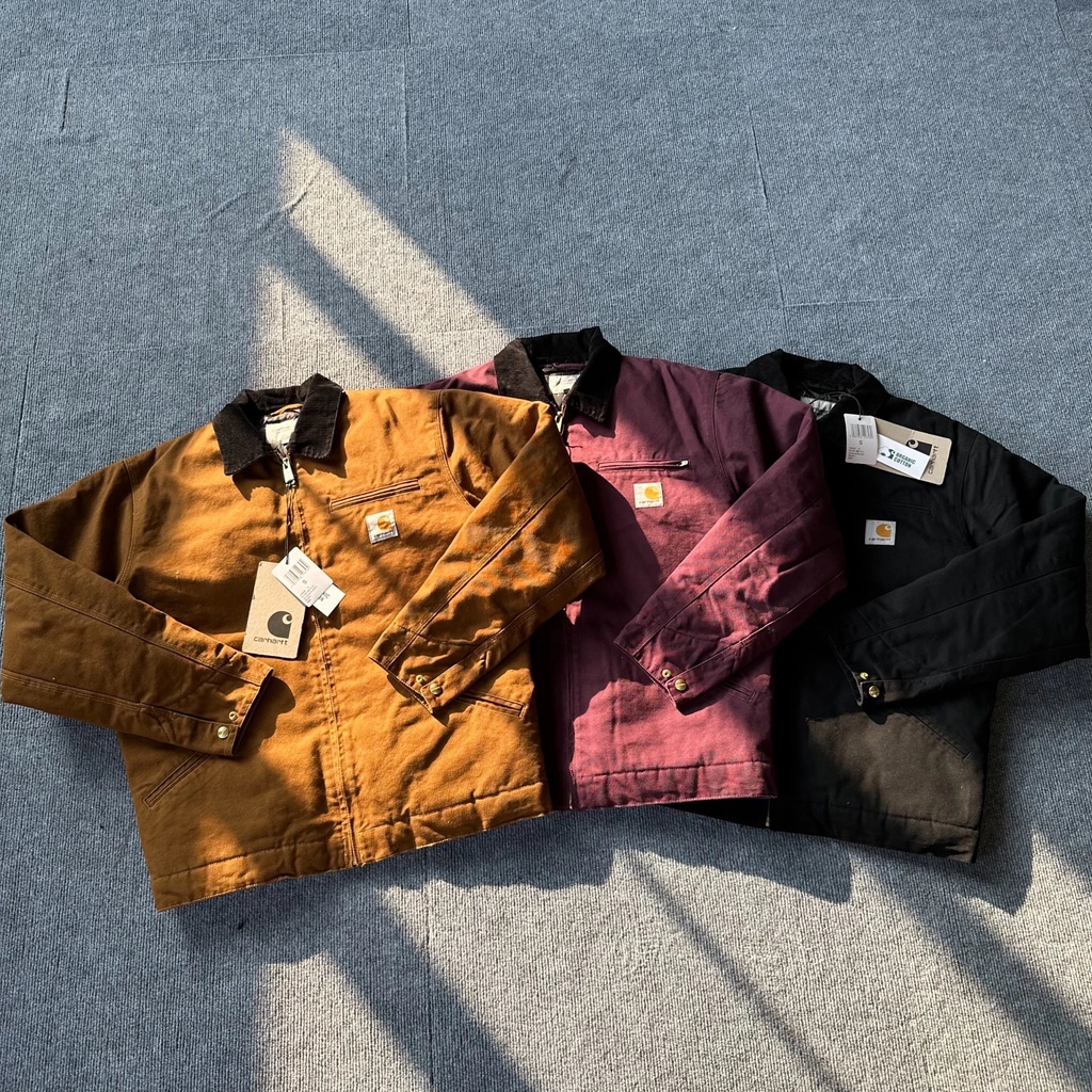 Carhartt stickers logo embroidery design coat vintage style J01 canvas ...