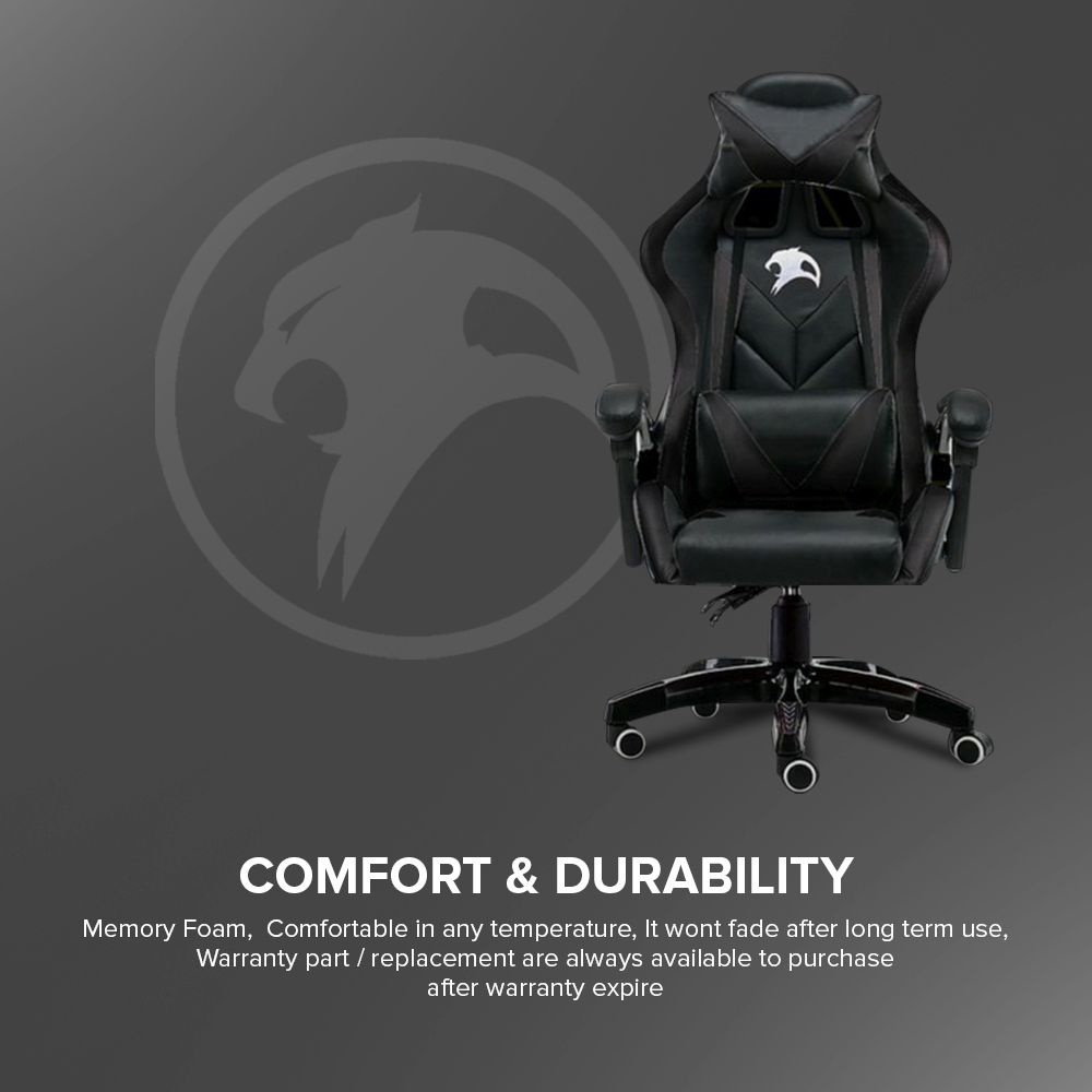 EasyPC | Panther Nightfall Series Nylon Legs/ with Footrest Fabric and ...