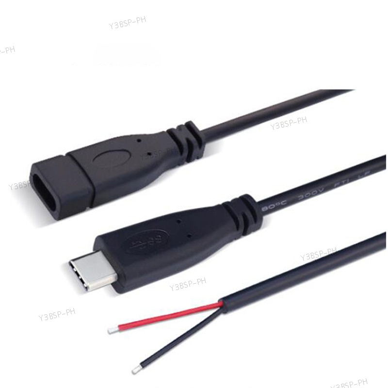 5pcs 2pin 4pin Wire USB 2.0 Type C Male female Plug Extension Welding ...