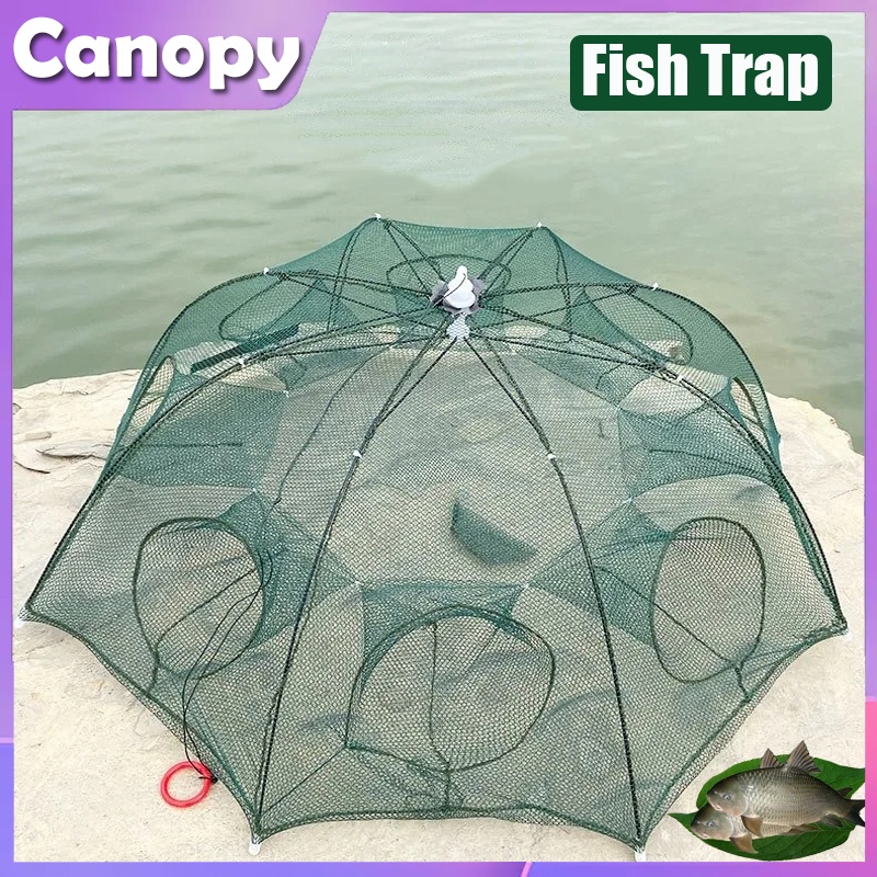 Portable Fishing Trap Net Nylon Automatic Foldable Catch Fish Shrimp ...