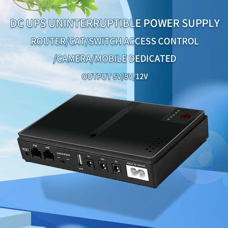 DC UPS Power Supply 10400mAh 36W Power Supply for Wifi Router Modem ...