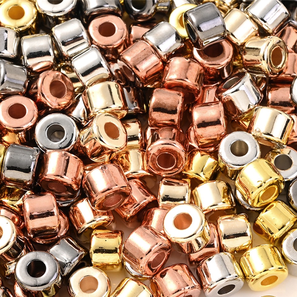 100PCS 6X5mm CCB Bucket Bead Cylindrical Shape Beads for Jewelry Making ...