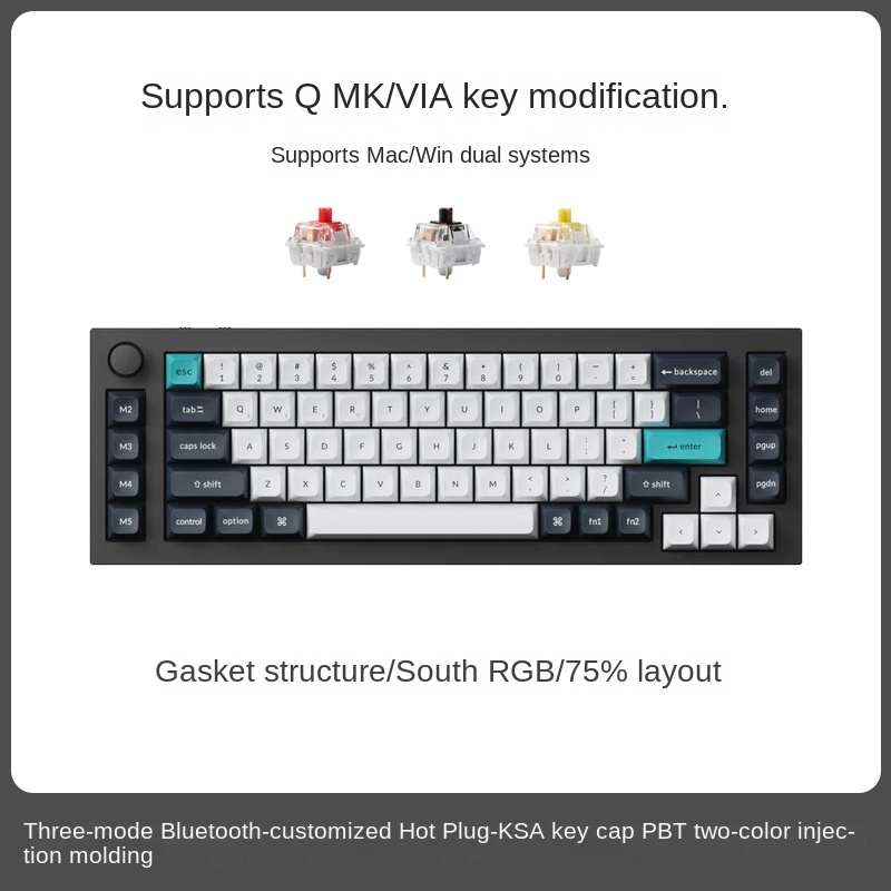 Keychron Q65 Max QMK/VIA Wireless Custom Mechanical Keyboard | Shopee ...