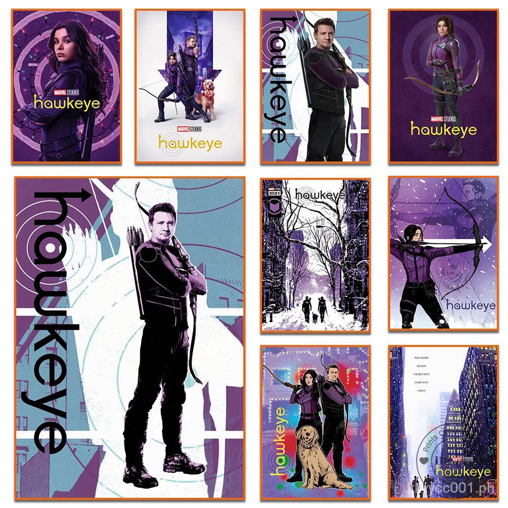Disney Marvel Hawkeye Prints 2021 TV Mini Series New Design Wall Art ...