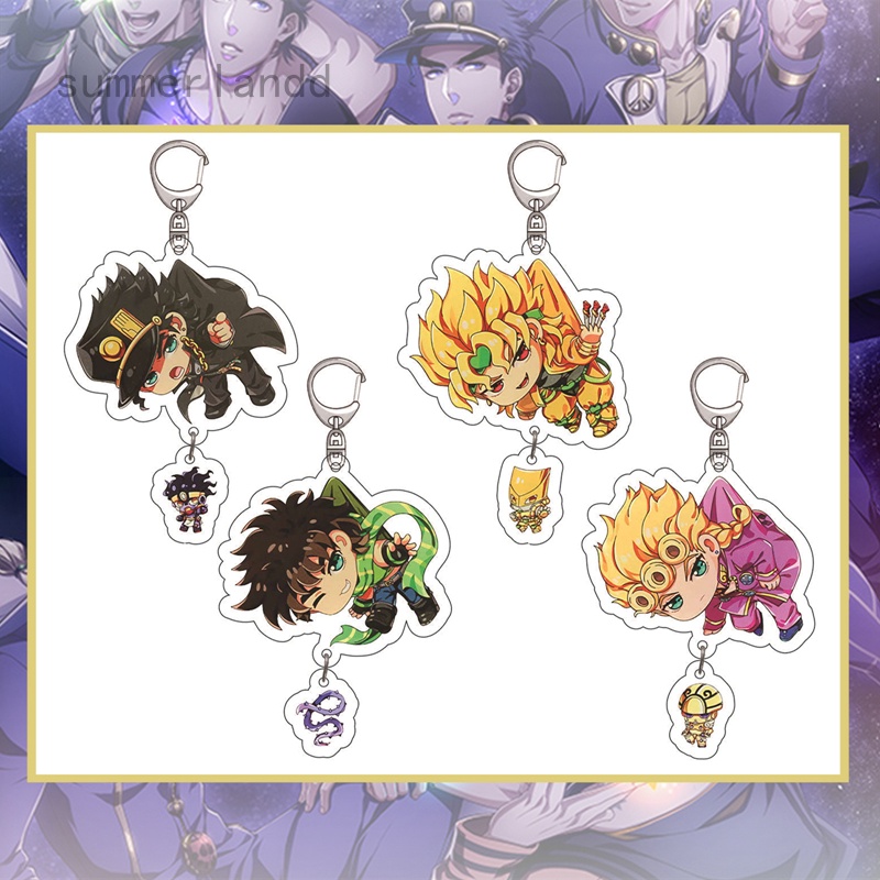SL Anime JoJo's Bizarre Adventure Acrylic Keychain Bag Creative Pendant ...