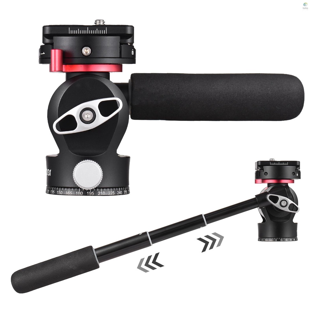 FLM Andoer Compact Fluid Video Tripod Head Panorama Tripod Mount ...