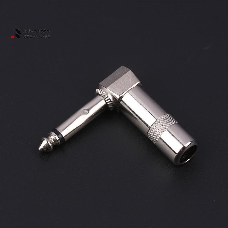 Idealist Metal 6.35mm Plug Right Angle Male Mono Plug L-Shape Audio ...