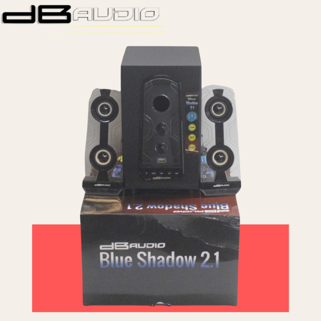 DBAudio Blue Shadow 2.1 Active Multimedia Subwoofer System Bluetooth ...