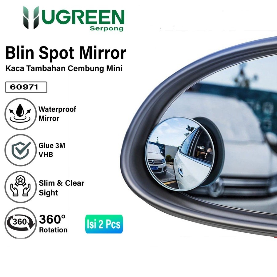 Ugreen Mini Blind Spot Mirror Car Rear View Mirror Waterproof Convex ...