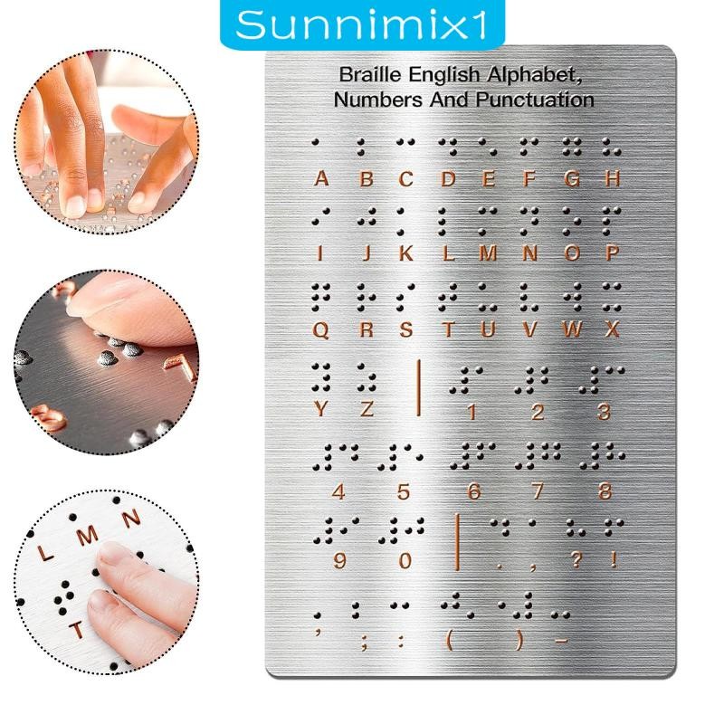 [Sunnimix1] Braille Alphabet Board Numbers Lightweight with Raised Dots ...