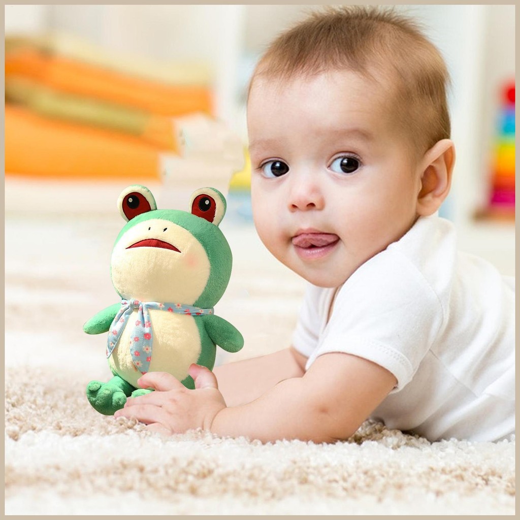 Cute Frog Plush Doll Super Soft And Stuffed Frog Green Animal Pillow ...