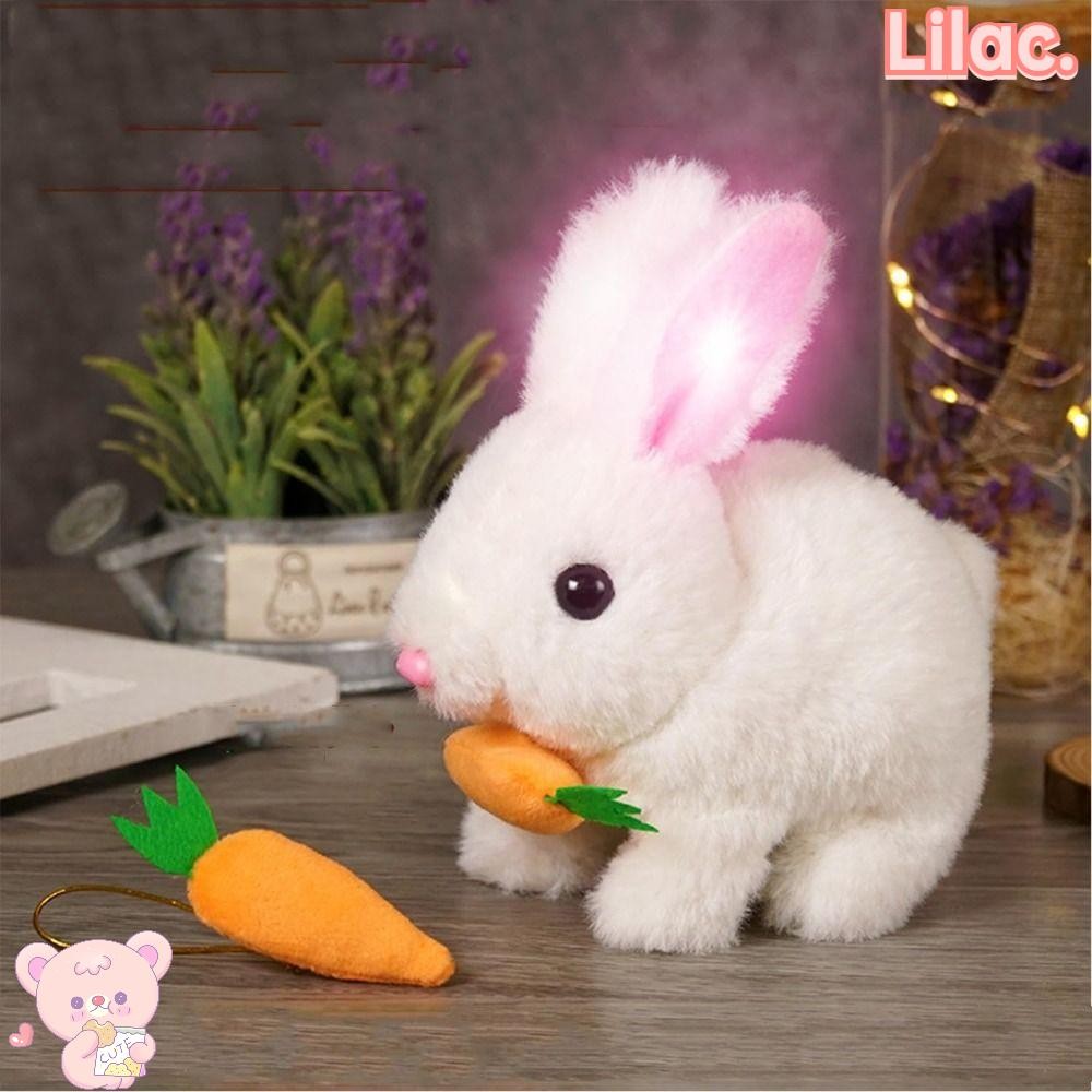 LILAC Easter Plush Electric Rabbit, with Sounds and Movements Lifelike ...