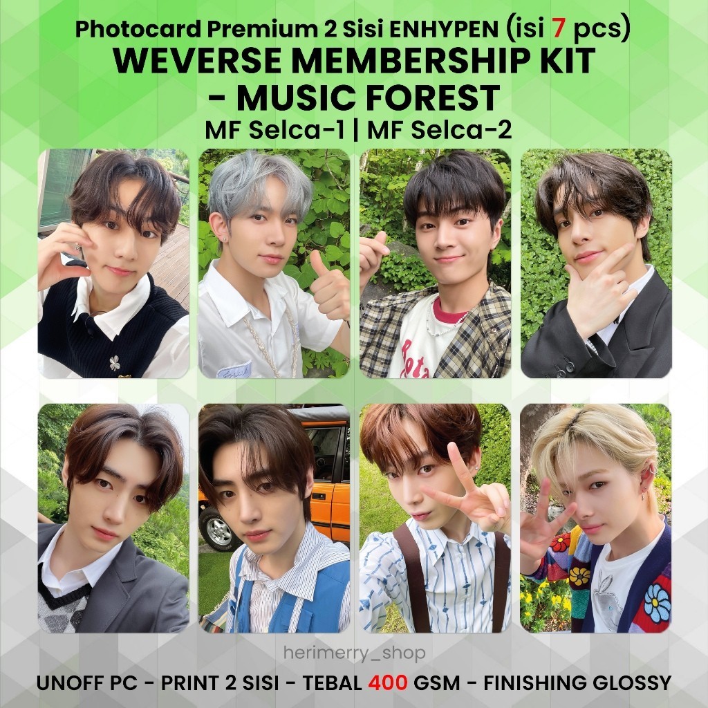 REPLIKA (CONTENTS 7 PCS) ENHYPEN MUSIC FOREST WEVERSE MEMBERSHIP KIT ...