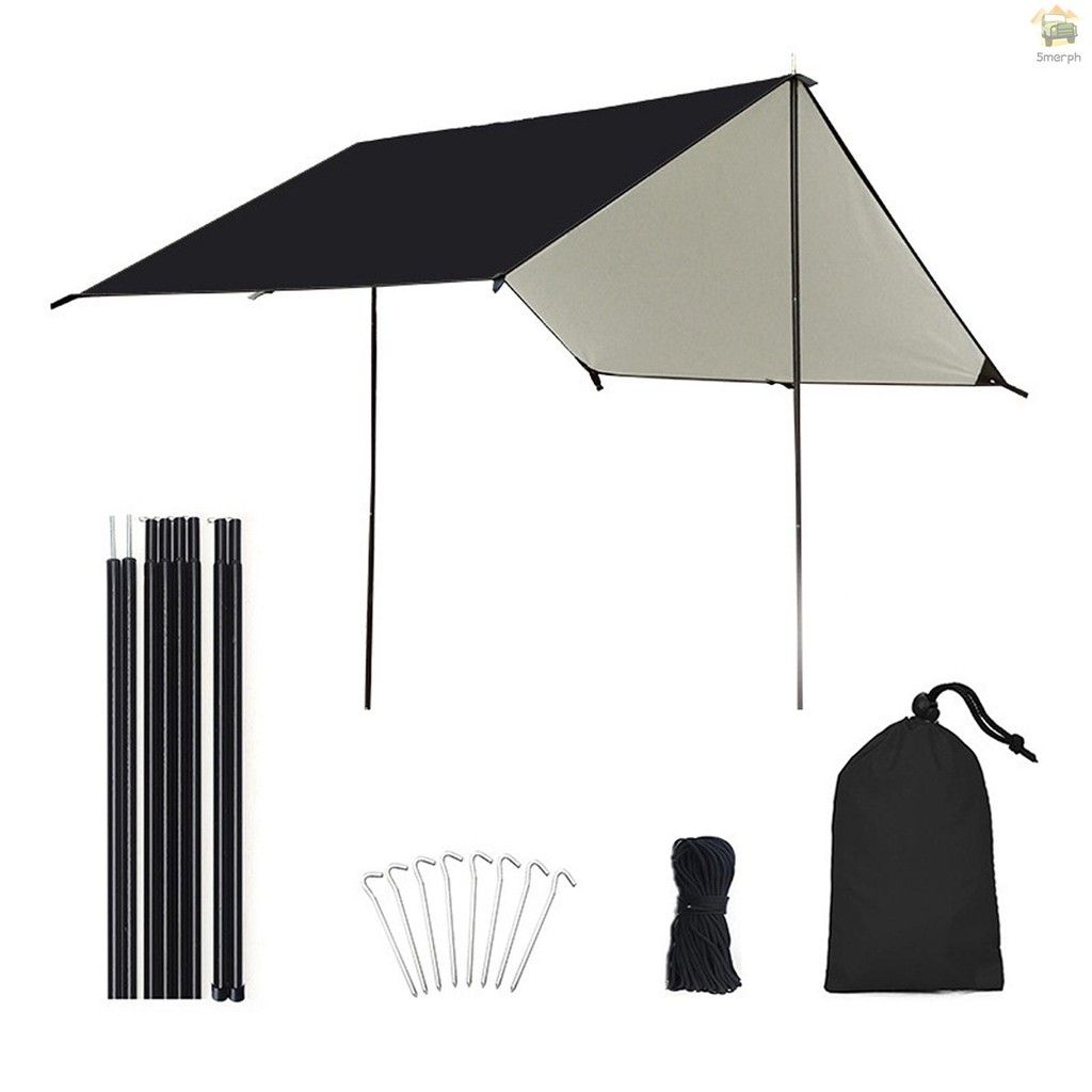 Shade Outdoor Tarp Waterproof Uv Sun With Poles Waterproof Poles ...