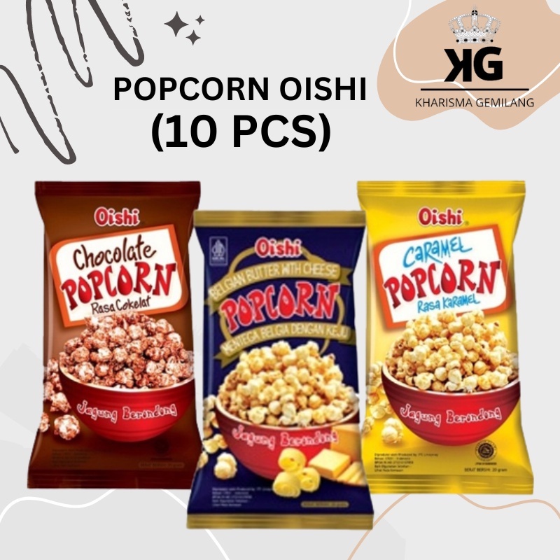Oishi - Popcorn OISHI 20g (10 Pcs) Caramel Chocolate Butter Cheese ...
