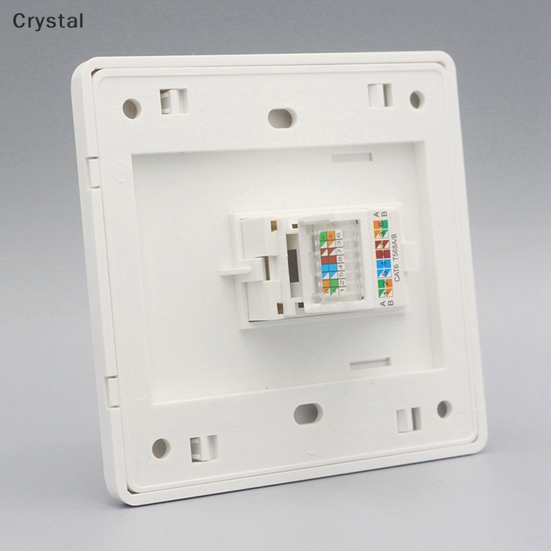 Crystal- 86 Type Network Ethernet LAN Gigabit RJ45 Cat6 Outlet Socket Keystone Faceplate NEW ...