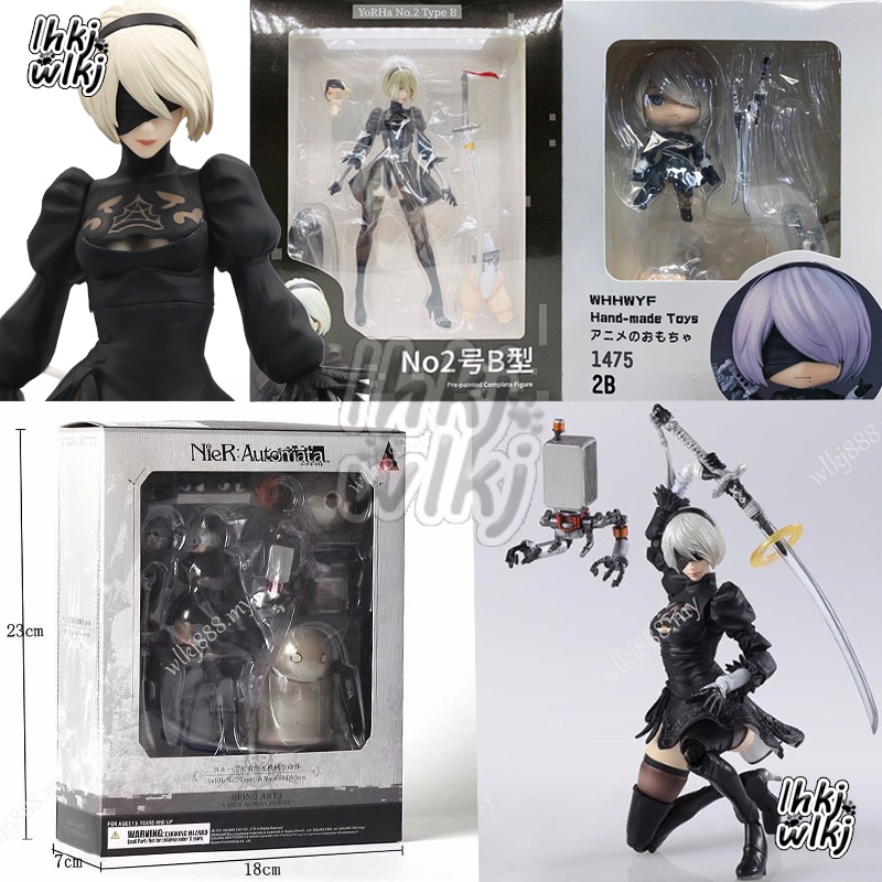 28cm Action Figure NieR Automata YoRHa No 2 Type B 2B Play Change Face ...