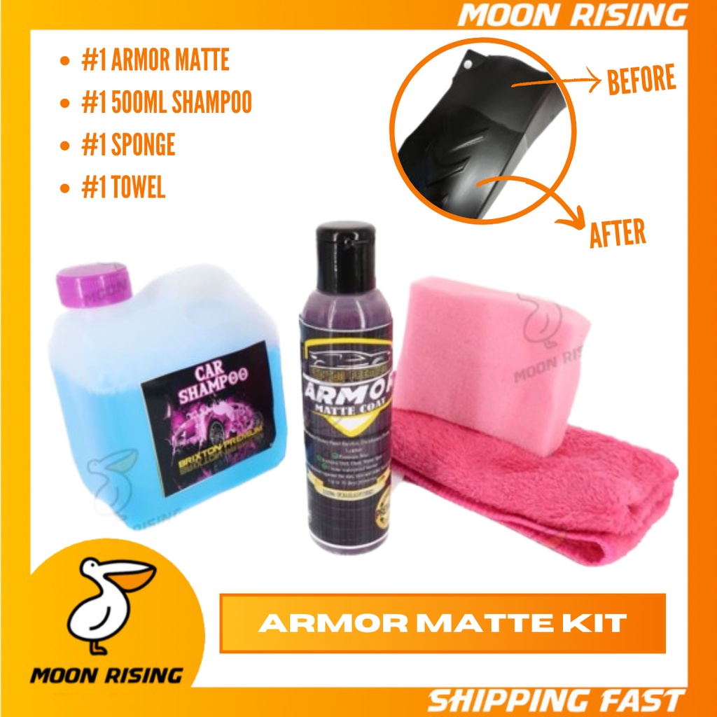ARMOR MATTE WITH 3 FREEBIES SHAMPOO SPONGE TOWEL BUYE 1 GET 4 UNIVERSAL ...