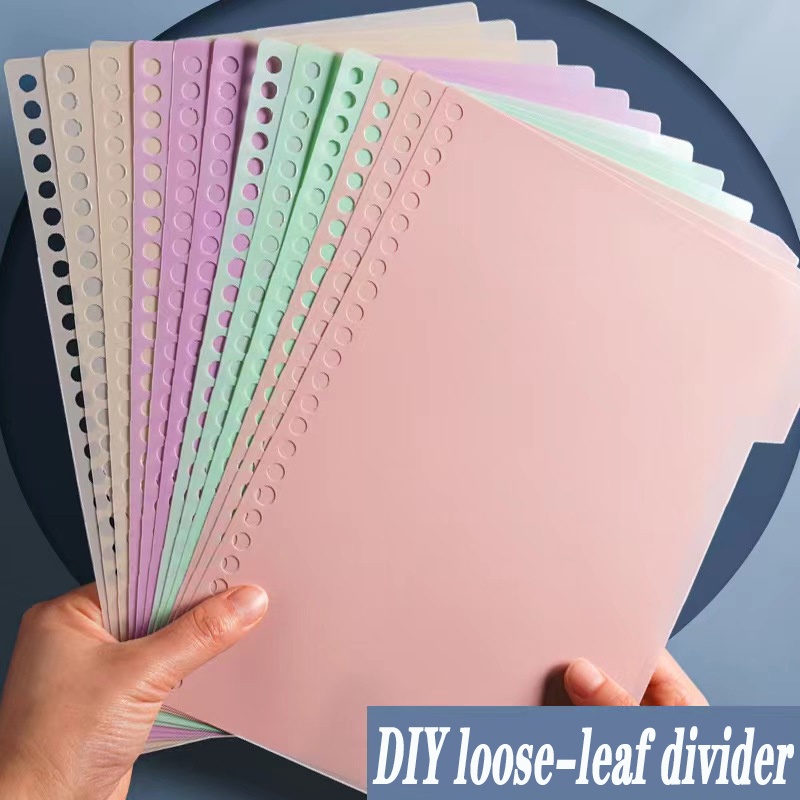 A5(20holes)/B5(26holes)/A4(30holes) Pastel Colors Loose Leaf Binder ...