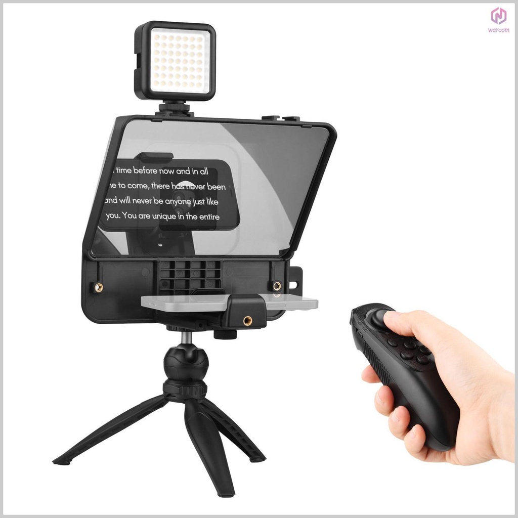 Andoer A10 Portable Smartphone DSLR Camera Teleprompter Prompter Kit ...