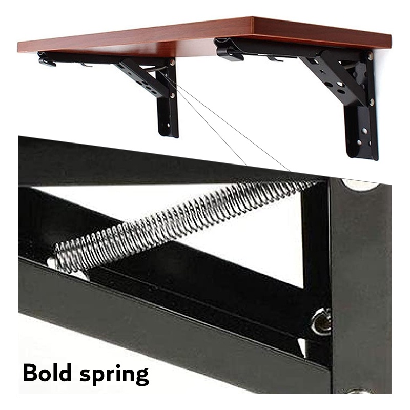 Wall Triangle Bracket Stainless Steel Wall Mounted Foldable Wood Plank ...