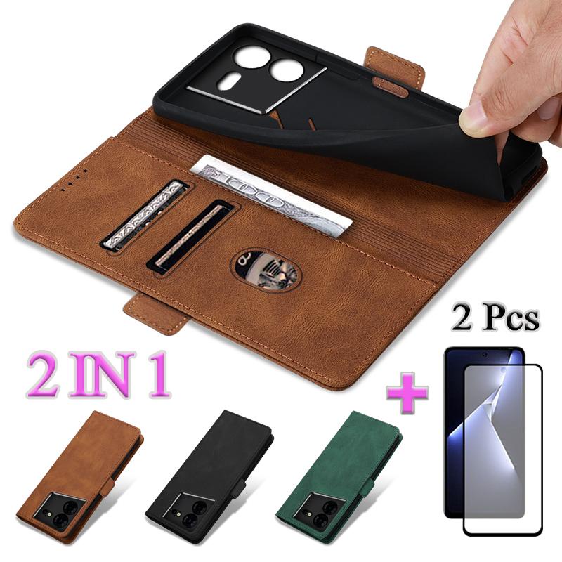 2 IN 1 For Tecno Pova 5 Pro 5G Phone Case wallet Soft Silicone With ...