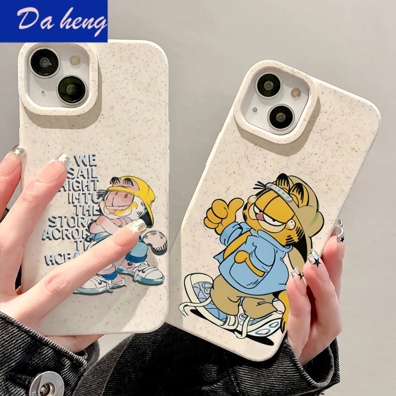 Hat Garfield is suitable for Apple 11,13 phone case, iphone15PRO anti ...