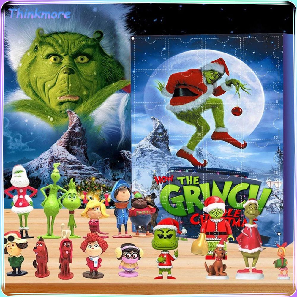 2023 Grinch Dr.seuss Green Monsters Capsule Toys Box 24pcs Cartoon Doll ...