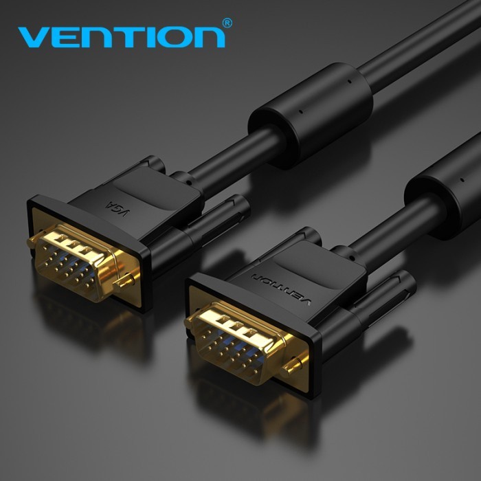 Vention Male VGA Cable Premium Gold Plated Black (0.5M - 15M) - DAE | Shopee Philippines