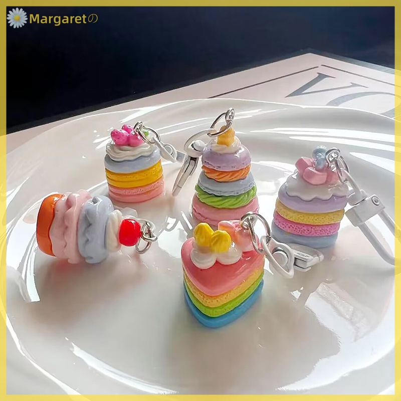 [Margaret] Rain Color Cream Cake Resin Key Chain Children’s Keyring ...