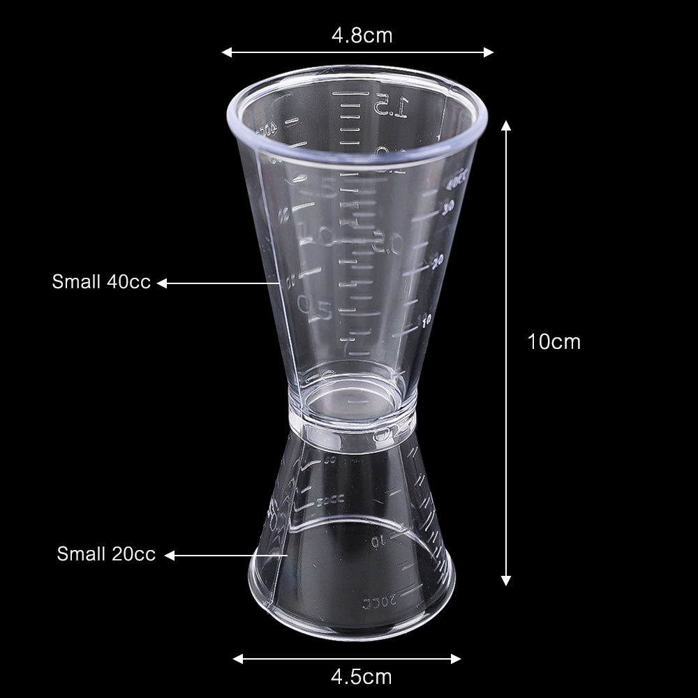 Acrylic Clear Double Jigger Measuring Cup 40cc Measuring Cup 100ml for ...
