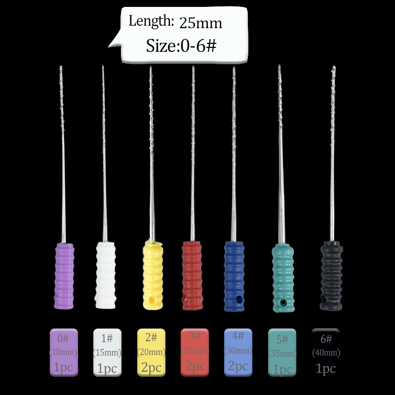 10Pcs/Pack Dental Stainless Steel Root Canal Cleaning Files Dental Tool ...
