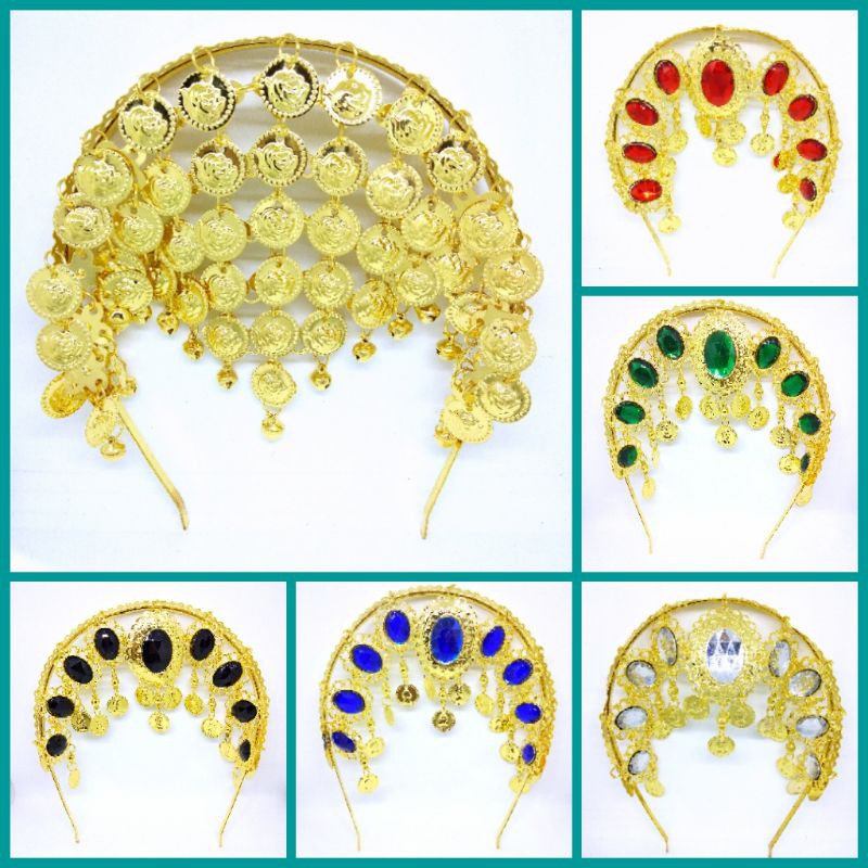 Gold Headpiece/Headdress (for Indian Bellydancer or Thailand Costume ...