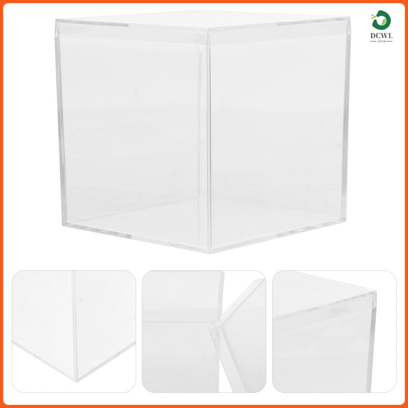 Transparent Square Injection Molded Acrylic Box with Lid Packaging ...