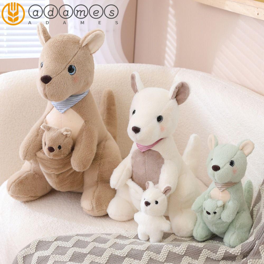 ADAMES Mother and Son Kangaroos Plush Toy, PP Cotton Plush Australia Kangaroo Doll, Kawaii ...