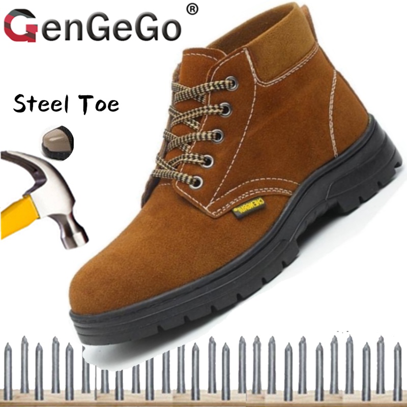 （3 Days Delivery）COD Steel Toe Cap Safety Shoes Men Safety Work ...