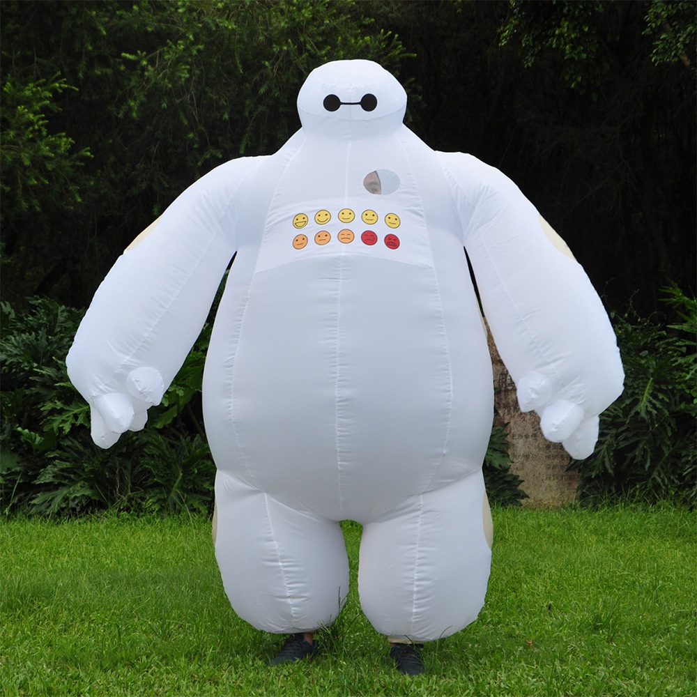 Big Hero Adult 6 Inflatable Baymax Mascot Costume Fancy Cosplay Outfit ...
