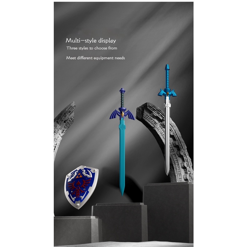 Legend of Zelda Master's Sword Shield Set with Sword Sheath Anime PU ...