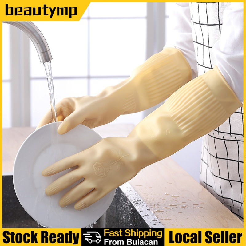 Home Multipurpose Household Natural Latex Dish Clothes Washing Gloves ...
