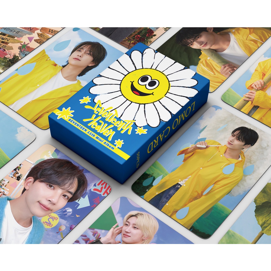 55pcs SEVENTEEN LOMO Cards 11th MINI Album HEAVEN Photocards JOSHUA JUN ...
