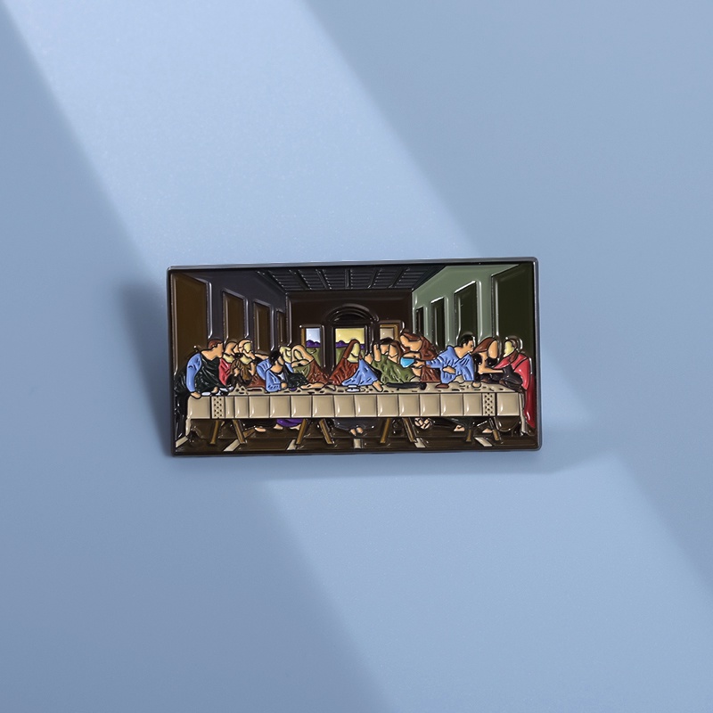 The Last Supper Enamel Pins Lapel Badges Art Oil Painting Da Vinci ...