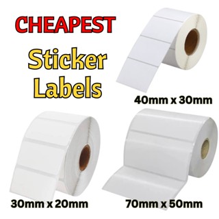Thermal Label Sticker Adhesive Barcode Sticker 30x20 40x30 50x30 60x40 ...